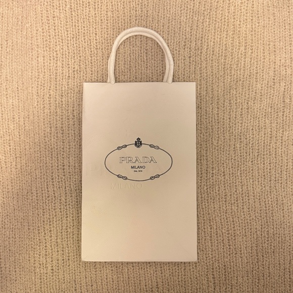 Prada | Accessories | Prada Beige Tote With Logo | Poshmark